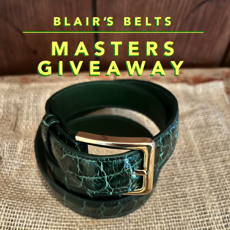 Masters Alligator Belt Giveaway with Blair’s Belts | Red Clay Soul