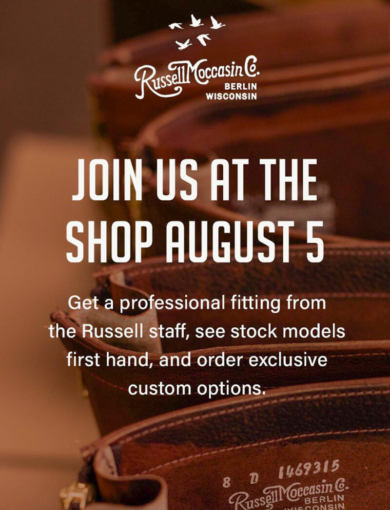 Mark Your Calendars: Russell Moccasin Event at The Sporting Gent | Red ...